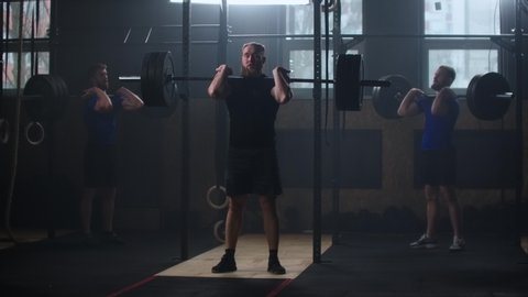 Three Fitness Man Bodybuilder Training Using Stock Footage Video (100% ...