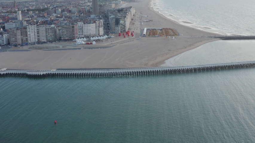 Pier and beach in Ostend, Belgium image - Free stock photo - Public ...
