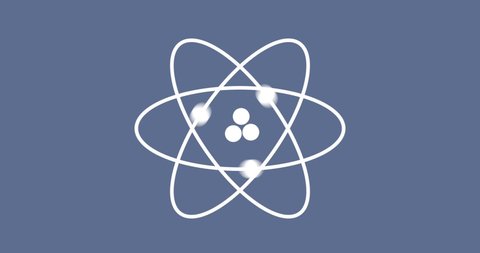 Animated Atom Model Electrons Protons Stock Footage Video (100% Royalty ...