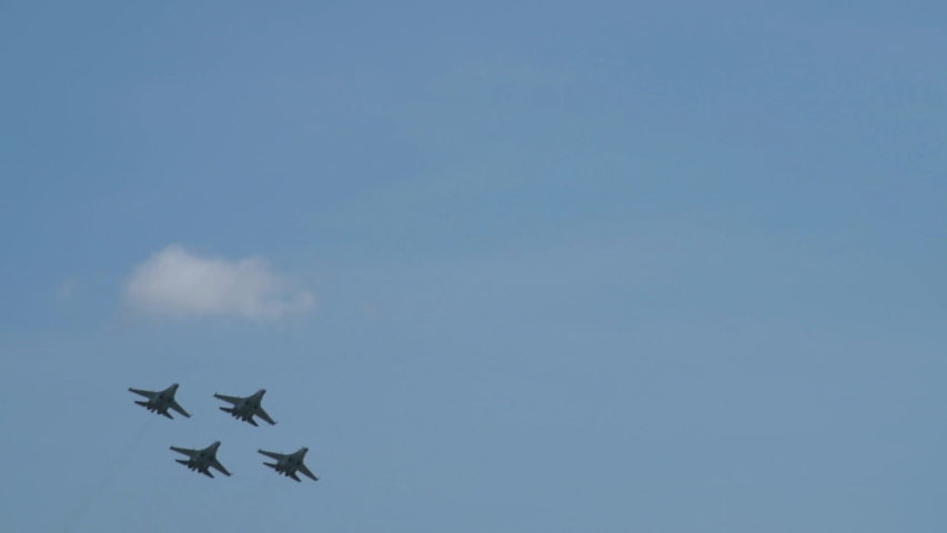 Four jets flying in formation image - Free stock photo - Public Domain ...