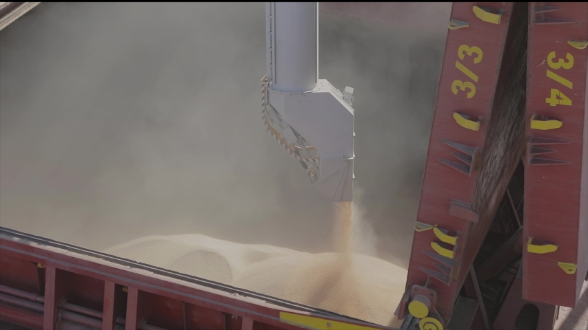 loading wheat into tanker ship grain Stock Footage Video (100% Royalty ...