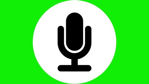 Microphone Animation On Green Screen Background Stock Footage Video ...
