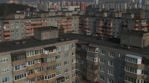 Old Highrise Soviet Houses Russia Texture Stock Footage Video (100% ...