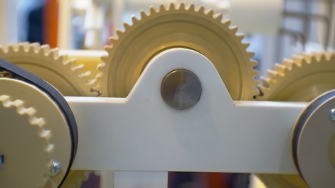 Moving Mechanical Parts Different Shapes Sizes Stock Footage Video (100 ...