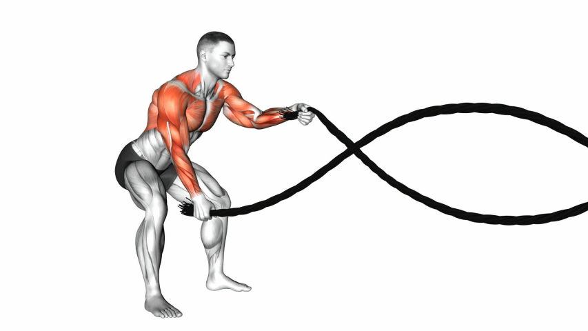 battling ropes crossfit exercise 3d Stock Footage Video (100% Royalty ...