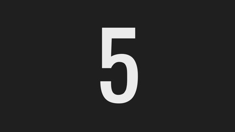 Countdown White On Black Background Stock Footage Video (100% Royalty ...