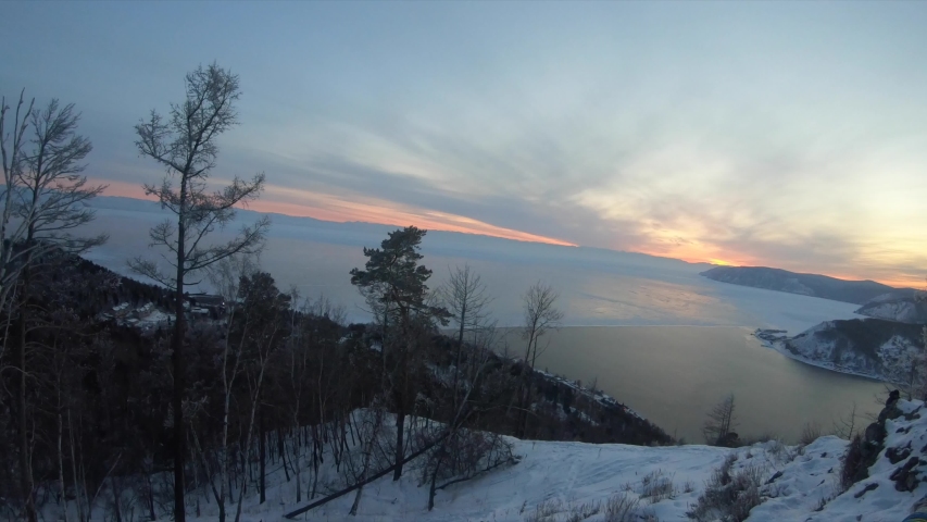 Sunset over Lake Baikal, Russia image - Free stock photo - Public ...