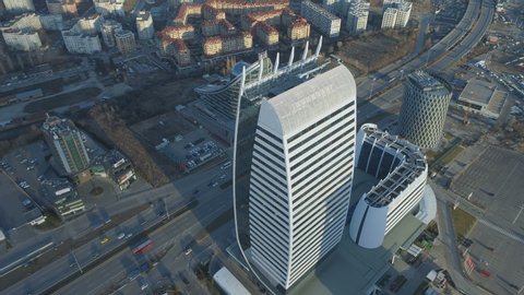 Modern Arcitecture Office Building Sofia Bulgaria Stock Footage Video ...
