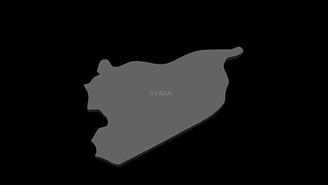 Syria Animated Map Alpha Channel Stock Footage Video (100% Royalty-free ...