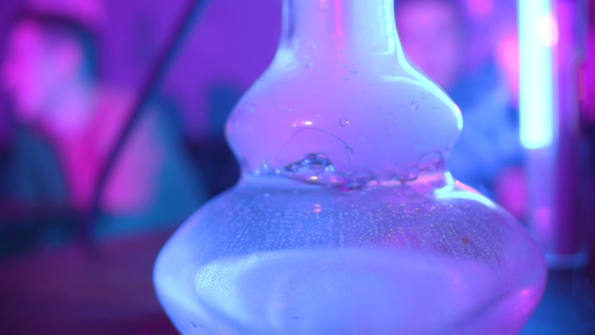 liquid hookah bar friendship communicate emotion Stock Footage Video ...