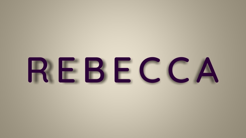 Rebecca name image Stock Video Footage - 4K and HD Video Clips ...