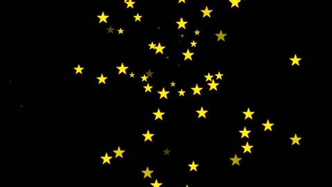 Animated Yellow Star Falling Sky Stock Footage Video (100% Royalty-free ...