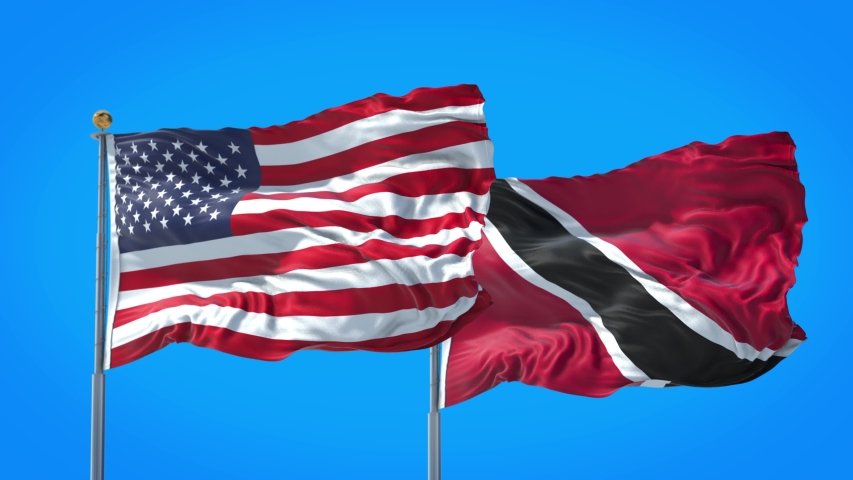 trinidad tobago united states flag waving Stock Footage Video (100% ...