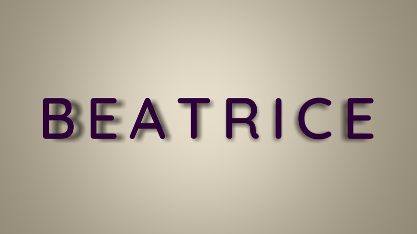 Beatrice name image Stock Video Footage - 4K and HD Video Clips ...