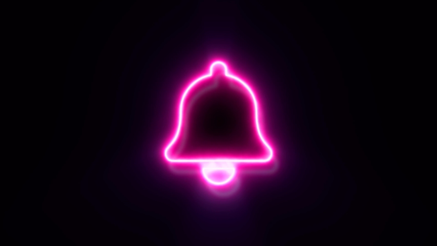 Pink Neon Ring Bell Sign Stock Footage Video (100% Royalty-free ...