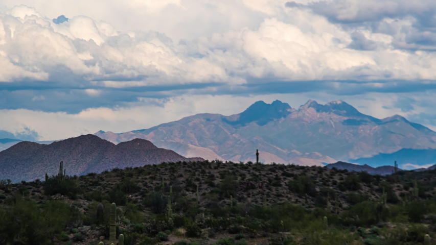 Four peaks landscape out of the desert in Arizona image - Free stock ...