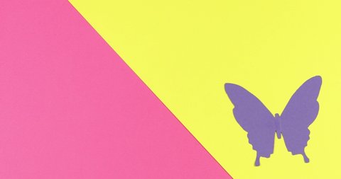 Stop Machines Animation Paper Colored Butterflies Stock Footage Video ...