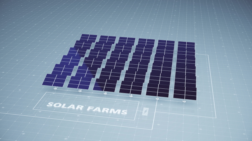 array solar panels part farm contribute Stock Footage Video (100% ...