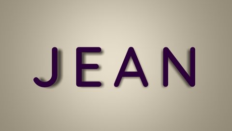 1 Jean Name Graphic Stock Video Footage - 4K and HD Video Clips ...