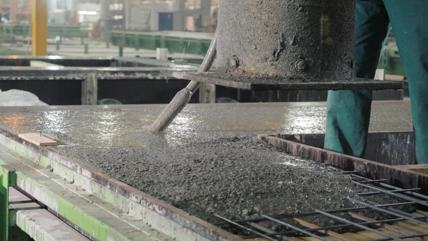 Professional Workers Fill Rebar Panel Stock Footage Video (100% Royalty ...