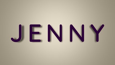 1 Jenny lettering Stock Video Footage - 4K and HD Video Clips ...