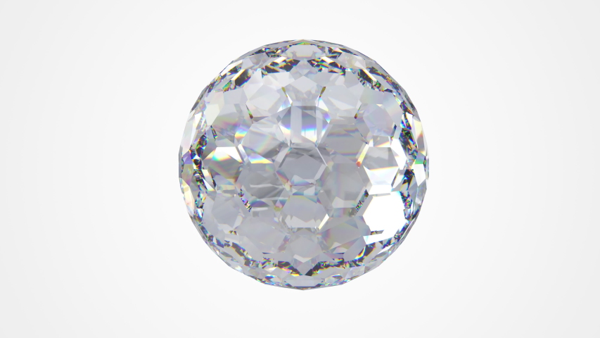 Abstract 3d Diamond Geometry Ball Stock Footage Video (100% Royalty ...