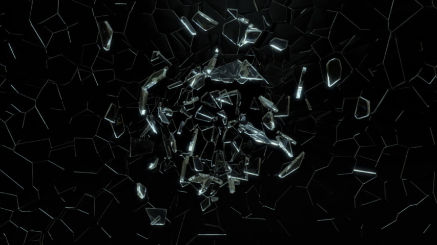 3d Animation Shattering Glass in Stock Footage Video (100% Royalty-free ...