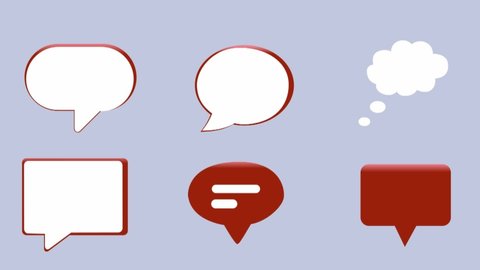 Chat Bubble Animations All Together Stock Footage Video (100% Royalty ...