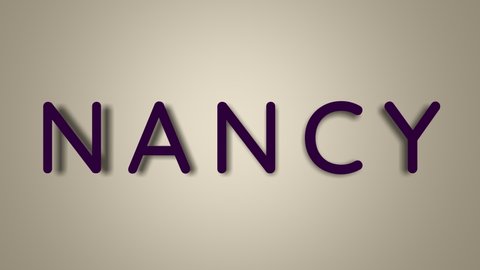 Nancy name image Stock Video Footage - 4K and HD Video Clips | Shutterstock