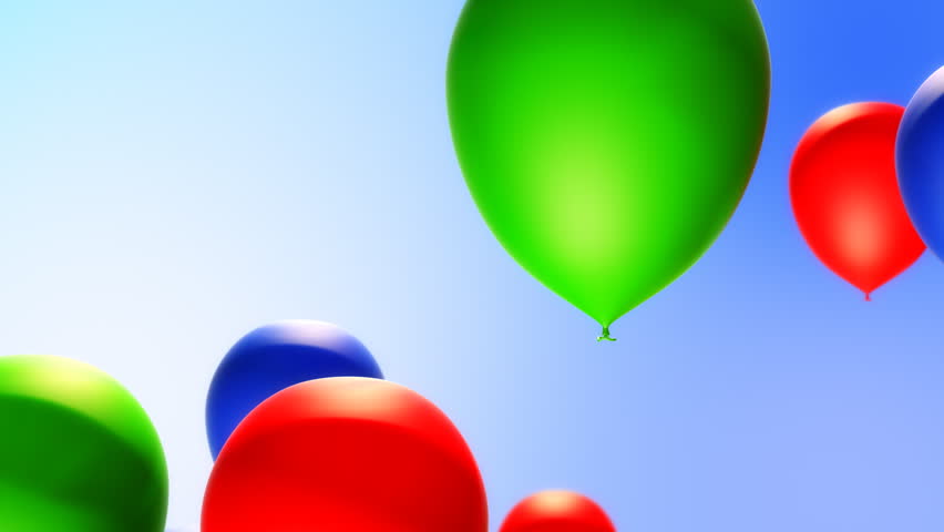 balloons backround loop flying seamless Stock Footage Video (100% ...