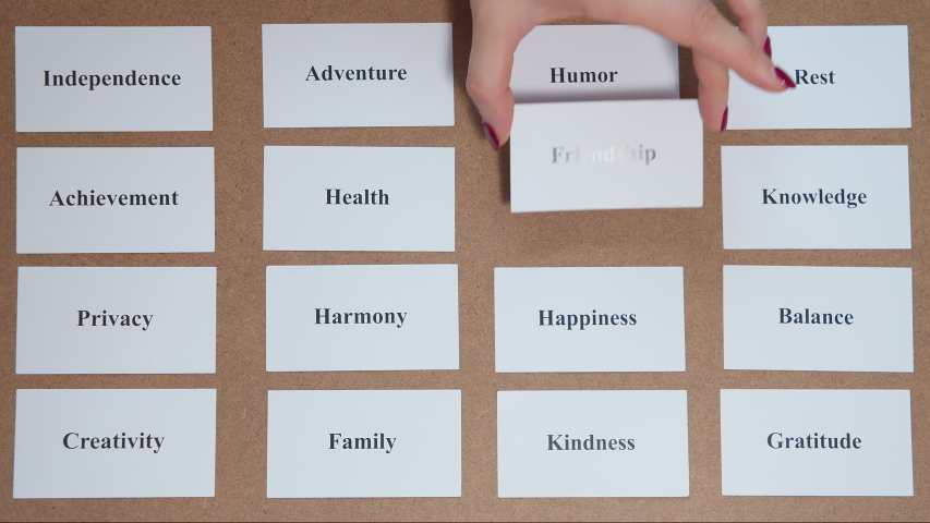 friendship core value word on piece Stock Footage Video (100% Royalty ...