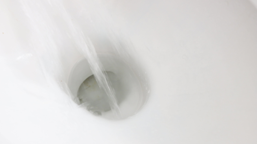 close flushing toilet water splash restroom Stock Footage Video (100% ...