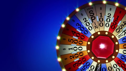 Animation Roulette Wheel On Blue Background Stock Footage Video (100% ...