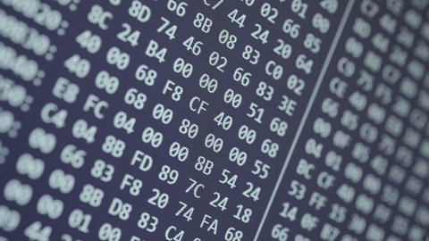 Hexadecimal Program Code Scrolling Background Seamless ...