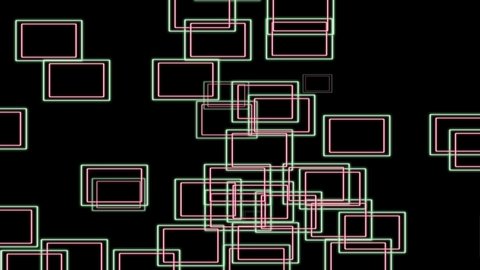 Looping Animation On Square Shape Black Stock Footage Video (100% ...