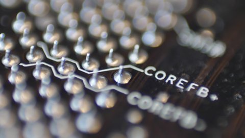 Computer Circuit Board Electronic Chips Rotating Stock Footage Video ...