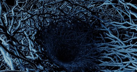 3d Render Scary Cyber Blood Wires Stock Footage Video (100% Royalty ...