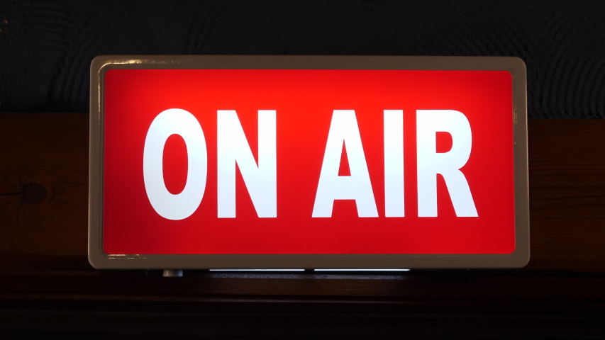 4k on air sign lighting broadcast Stock Footage Video (100% Royalty ...