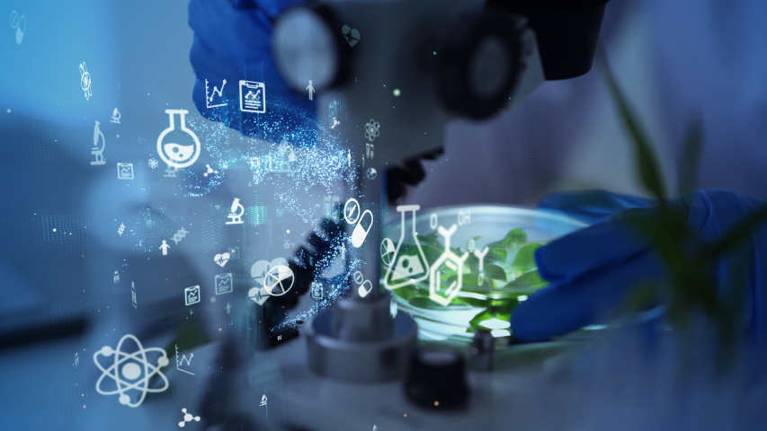 biotechnology concept food tech nutritional science Stock Footage Video ...