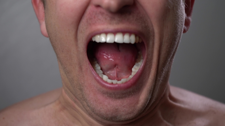 man angry facial expression screaming out Stock Footage Video (100% ...