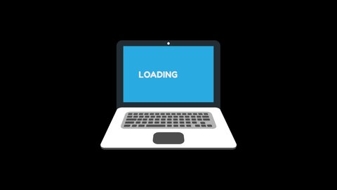 Laptop Loading Process Animation Animation Seamless Stock Footage Video ...