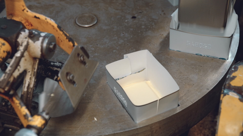 butter production factory automated line packing Stock Footage Video ...