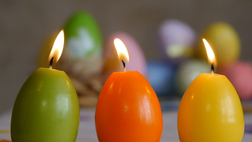 Candles and Flowers Easter Celebration image - Free stock photo ...