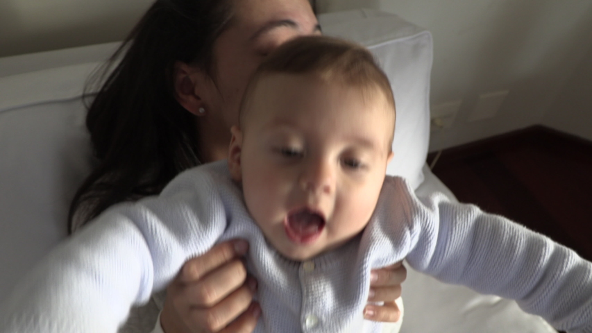 Mother and Baby Together Relationship Stock Footage Video (100% Royalty ...