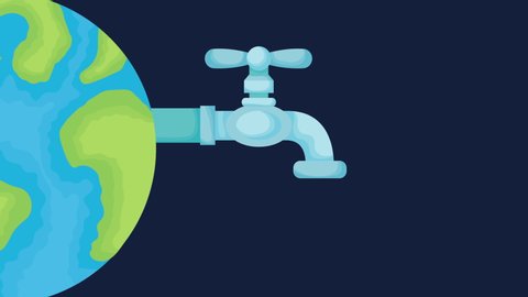 2d Animation Motion Graphics Showing Water Stock Footage Video (100% ...