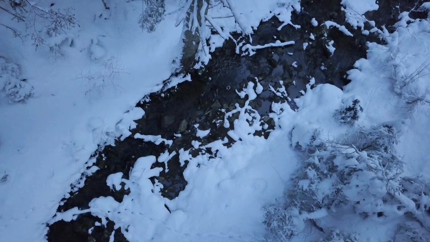 Frozen creek in deep snow image - Free stock photo - Public Domain ...