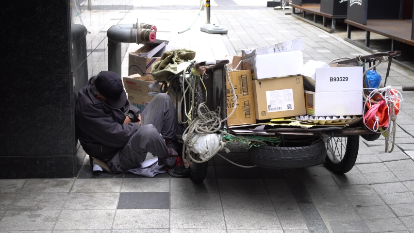 Homeless man cart Stock Video Footage - 4K and HD Video Clips ...
