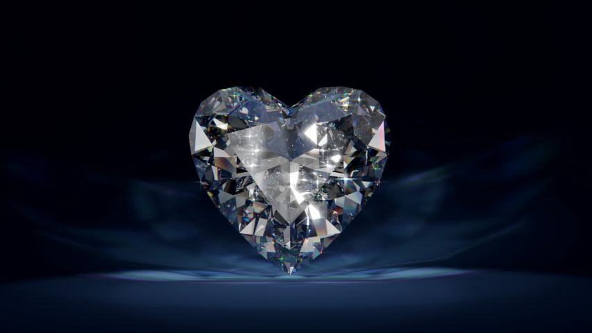 Heart Shaped Diamond Rotating On Stock Footage Video (100% Royalty-free ...