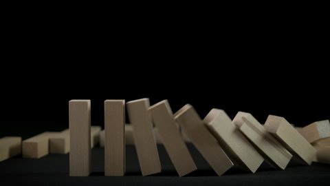 3d animation dominoes falling down effect Stock Footage Video (100% ...