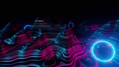 80s Retro Synthwave Style 3d Render Stock Footage Video (100% Royalty-free) 1047368053 ...